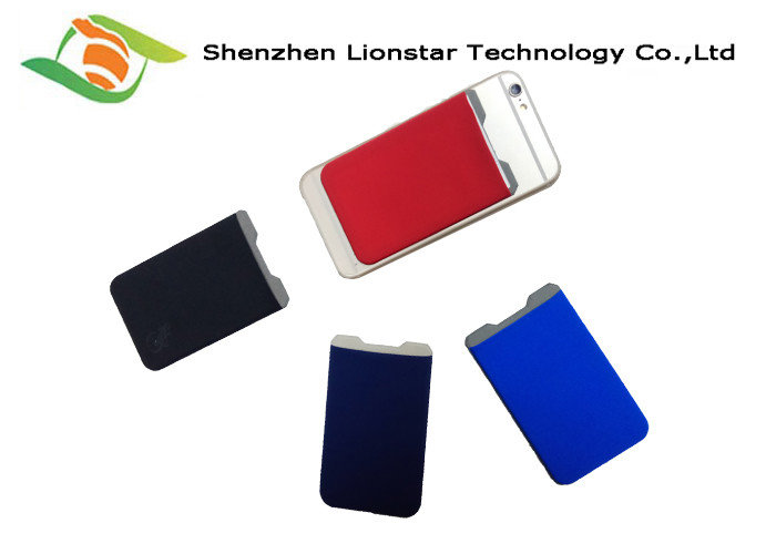 Lycra Cell Phone Pocket Card Holder For Credit Card / Transportation Card