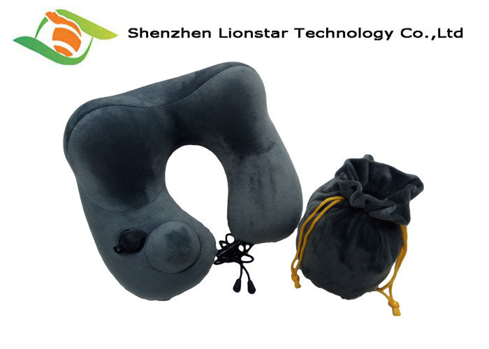 Soft Colorful Inflatable Travel Pillow Keeps Your Neck With Washable Cover
