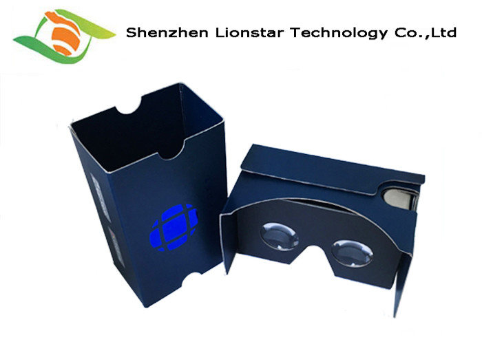 Colorful Cardboard Virtual Reality Goggles For Watching VR Videos , Virtual Cardboard Box