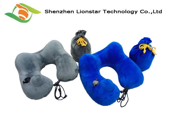 Air Inflatable Neck Support Travel Pillow , U Shaped Comfortable Travel Pillow