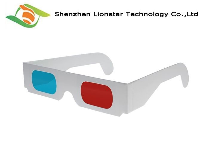 3D Theater System Red Cyan Anaglyph 3d Glasses 0.2mm PET Lenses CE FDA EN71 SGS