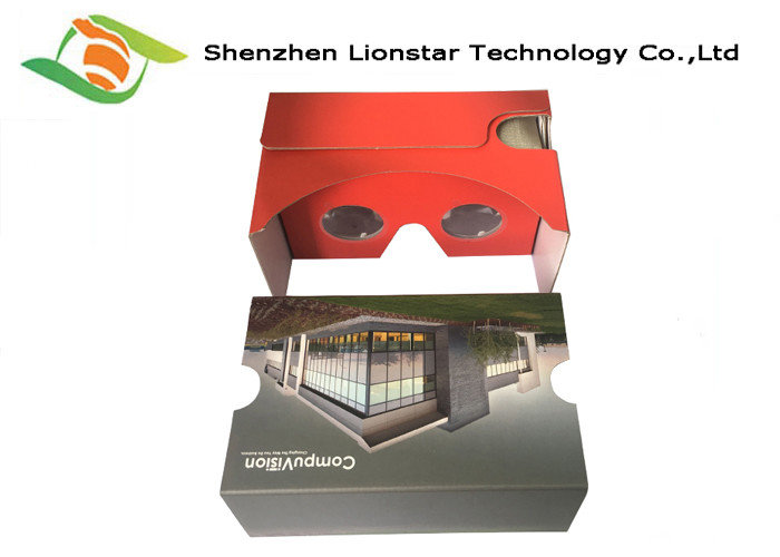 Gift Box Type DIY Virtual Reality Glasses , OEM Full Color Phone Vr Cardboard 2.0