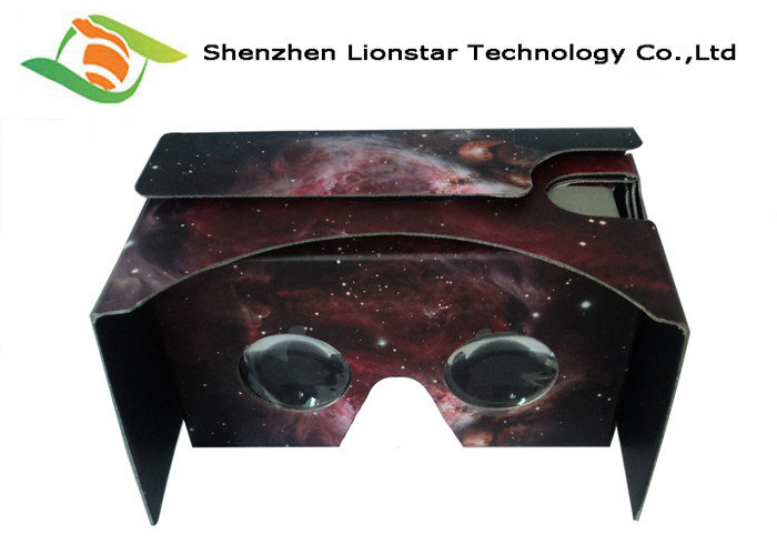 3.5-6.0 Inch Cell Phone Cardboard VR Viewer Waterproof With Two Sides Printing
