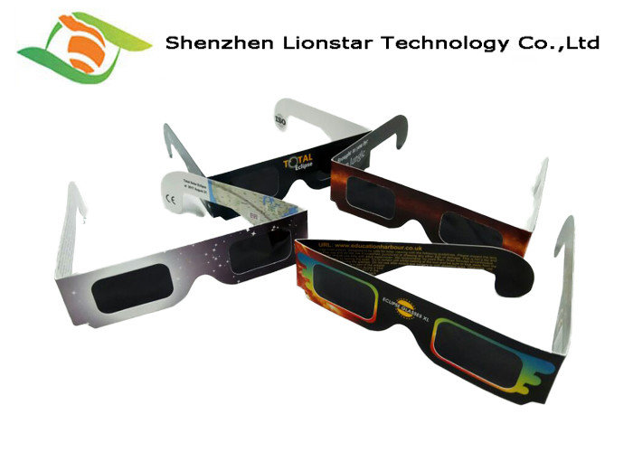 Colorful Printing Paper Passive 3D Glasses Solar Eclipse Glasses Custom Brand Logo