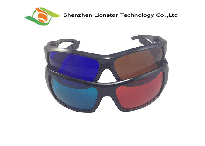 Plastic Glasses Linear Polarizer Film 3D Movies Red And Blue Glasses 0.2 mm Lens