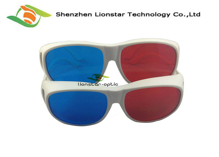 3D Plastic Framed Vision Glasses Linear Polarizer Film 3D Glasses For 3D Videos