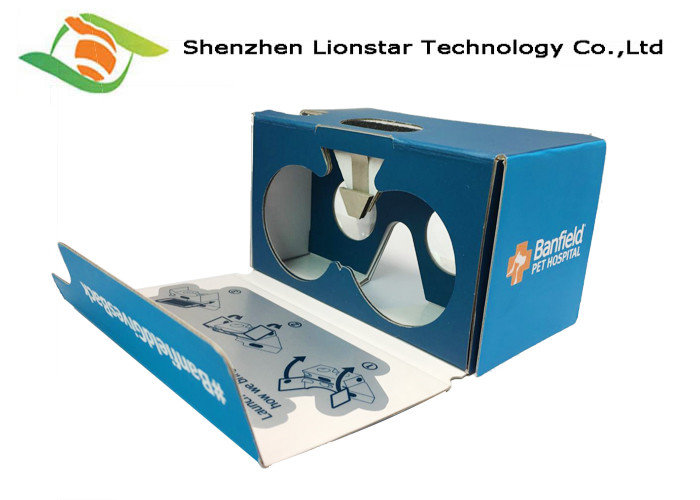 Full Color Smartphone Use Virtual Reality Cardboard With 34 /37 mm Biconvex Lens