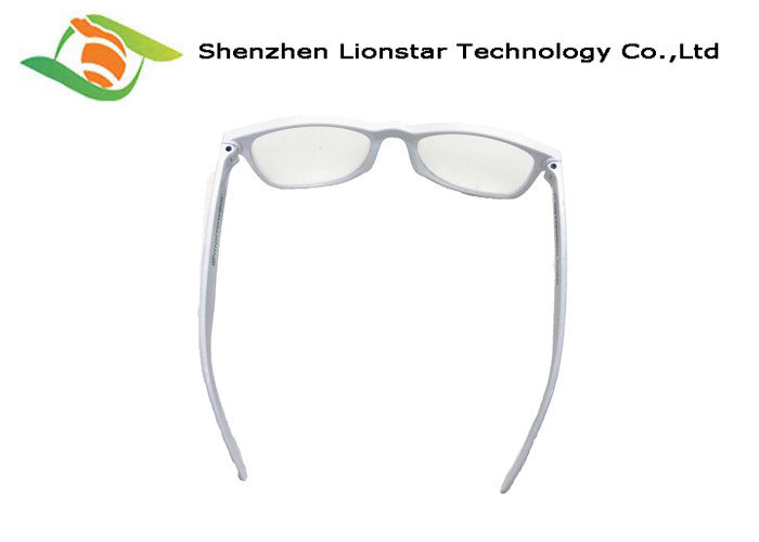 Big Size Lens Linear Polarized Glasses White Plastic Framework 3D Glasses