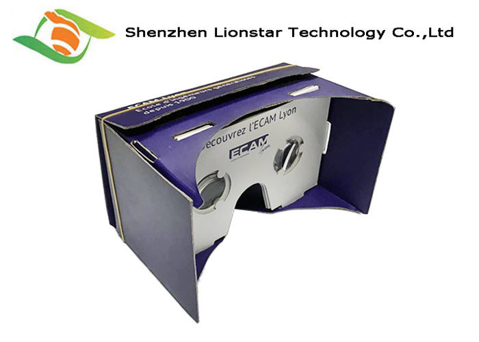 Android IOS Smart Phone 3D Virtual Reality Goggles , VR Games Google Cardboard With Straps