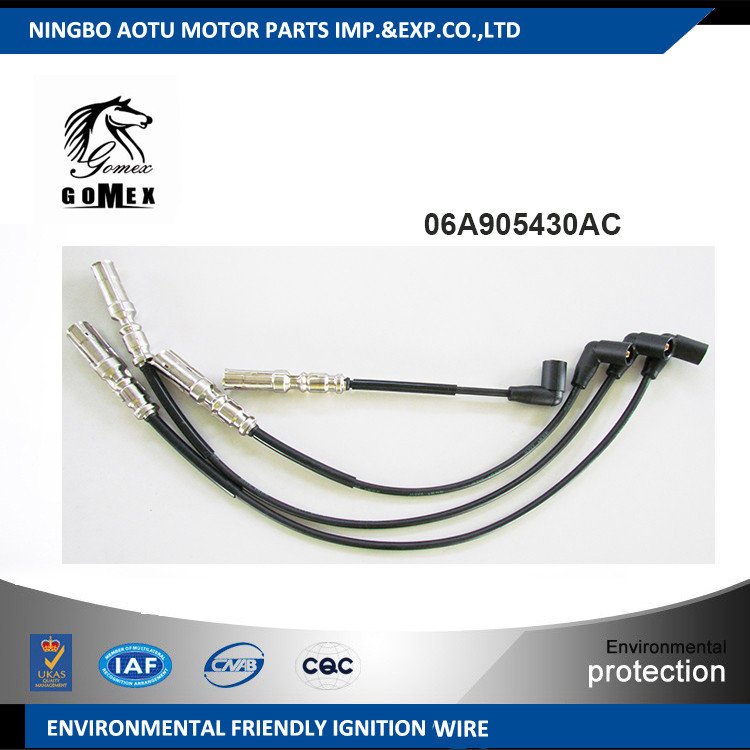 High voltage silicone Ignition wire set, ignition cable kit, spark plug wire 06A905430AC for VW