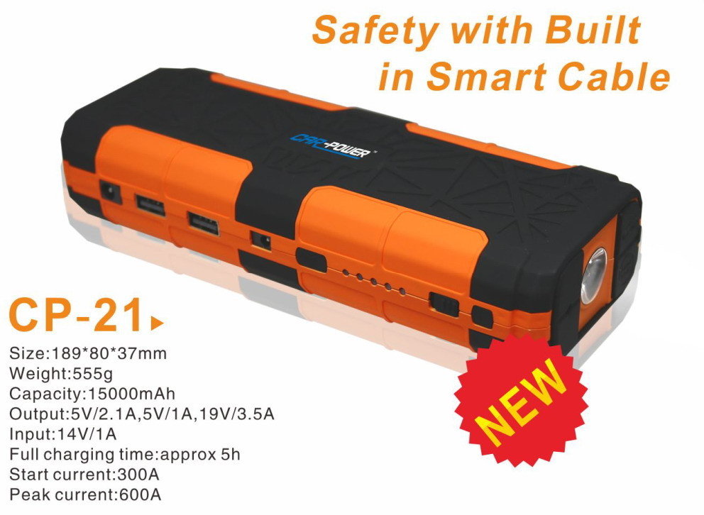 15000mAh 800A Car Portable Jump Starter For Diesel And Petrol Engine