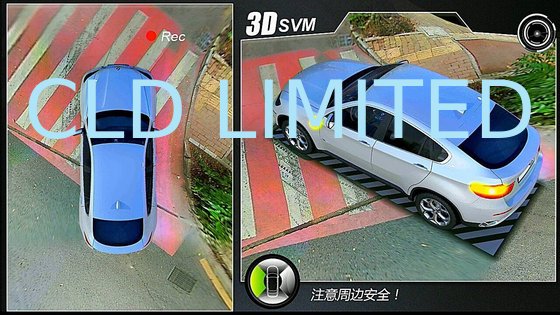 HD 3D 360 SURROUNDING VIEW MONITOR, New product--seamless splicing image, bird view images, 4 ways DVR Recording