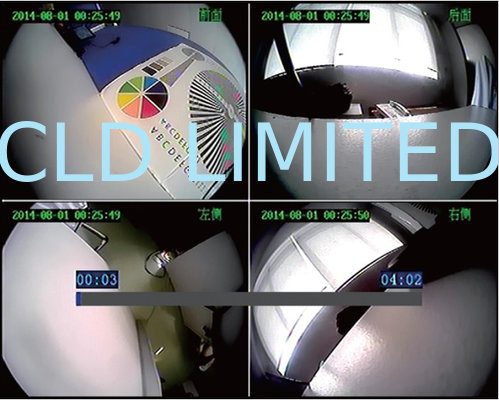 2D 1080P Birds Eye View Camera System With Four Way Driving Record , Collision Detection And 180° Wide Angle