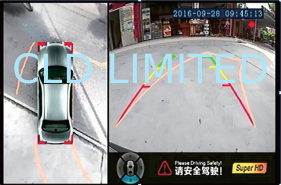 2D HD camera surround view parking system, bird view image, 180 degree wide angle
