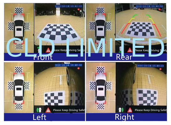 DVR HDPanoramic Car Backup Camera Systems For Safety With 4 Channels DVR Function, Bird View Parking System