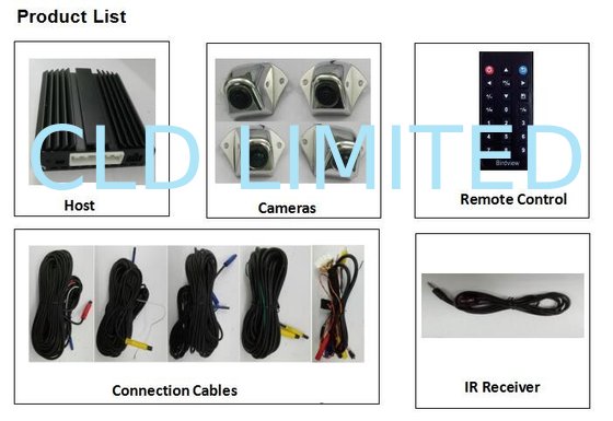 360 2D  Around View Camera System For Buses ,  Easy To Be Calibrated , Universal Model , Bird View Images