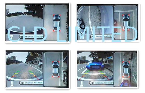 4 Wide Angle360 degree Cameras Seamless Car Reverse Camera System ,High Definition 720P and waterprool level IP67