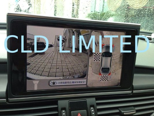 Audi 360 AVM car Reverse Camera system Moving parking guide lines