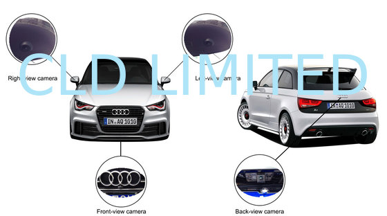 High Definition Car Reverse Parking System Security recording function For Audi, IP67, 360 Bird View System