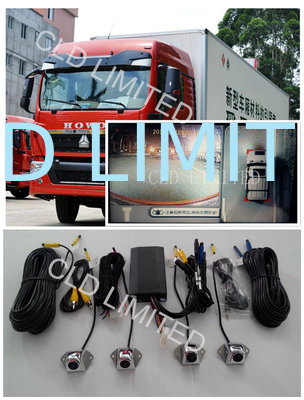 360 Around  View image Car Reverse Camera System for Buses and Trucks monitoring  With 4 channel 180° HD DVR