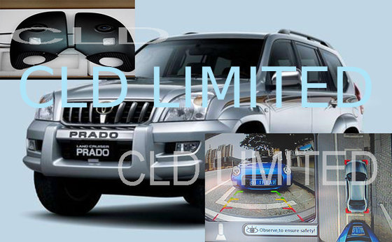 HD Around View Car Backup Camera Systems With Ip67 Waterproof Level For Toyota Prado, Bird View System