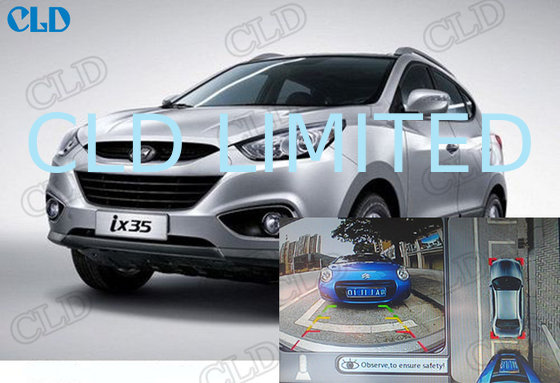 4 Channel Dvr Panoramic Car Rear View Monitor For Hyundai IX35. Bird View  Parking System