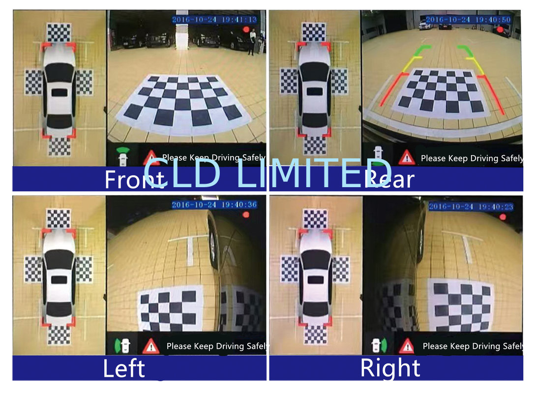 Real Time 720P Camera Recording , 360 Round View System for Cars , Reversing , Driving , Parking