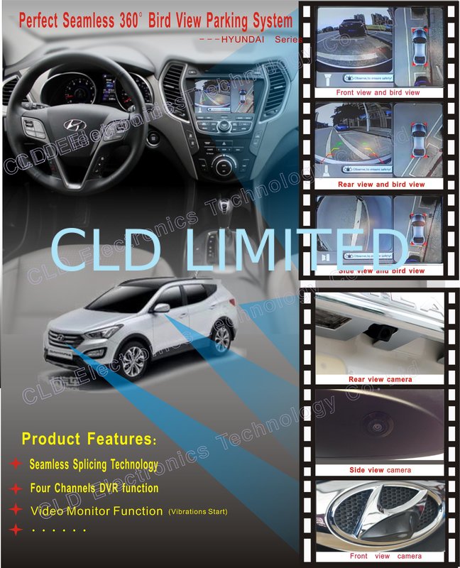 Honda Car Reverse Parking System With HD 720P  Camera, Waterproof  IP67,360 Bird View System