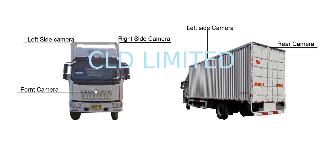 HD CMOS 360 Degree Lorry Cameras System For JMC With 4 Wide Angle Cameras Seamless