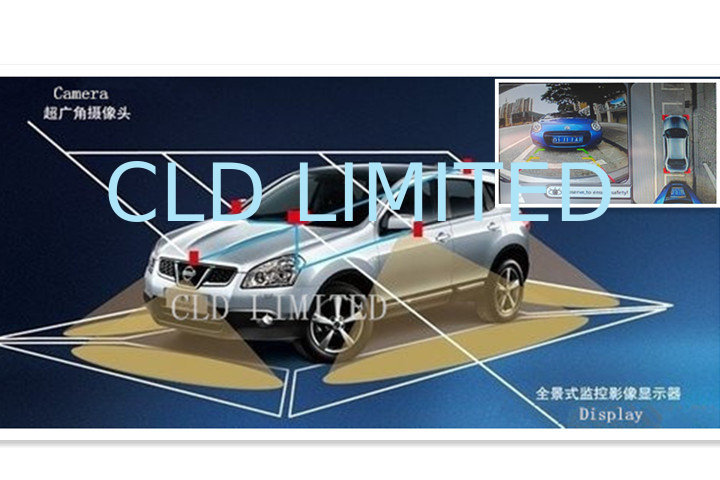 360 Degrees Around View Camera System Recording With Parking Trajectory Line, universal model, Bird View System