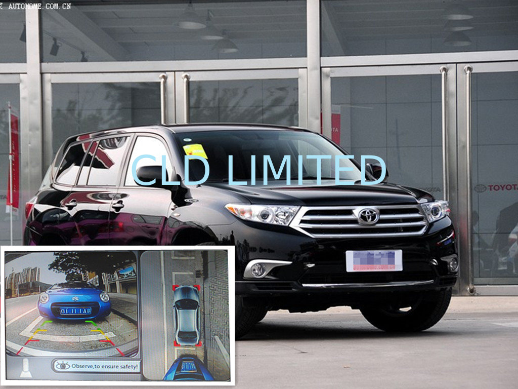 360 degree Around View Car Reverse Camera System with 4 special cameras for Toyota Highlander