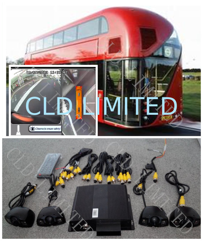 HD Bus Camera System Seamless 360 Degree Bird View With Driving Video Recording and IR