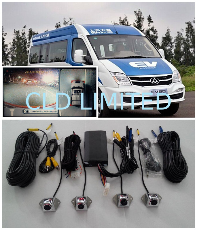 4 Channel DVR Lorry Cameras-360 Degree HD Car Security Camera for Trucks and Buses, Bird View System