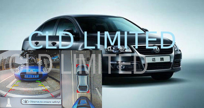 Ultra Wide Angle Car Reverse Parking System No Blind  Spots , Specific for Volkswagen Magotan, Bird View System