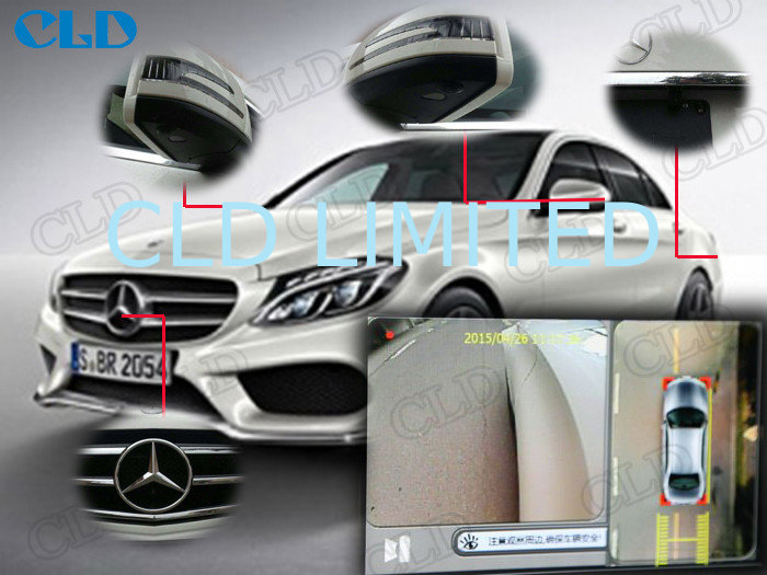 Wide Angle Dvr Car Parking Cameras System High Resolution Ccd Waterproof for Benz C