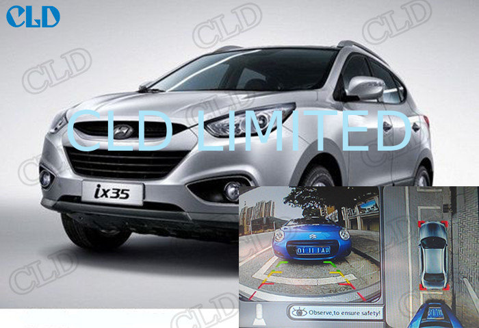 4 Channel Dvr Panoramic Car Rear View Monitor For Hyundai IX35. Bird View  Parking System
