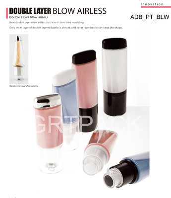 30ml / 40ml Lotion Dispenser Bottle , Double Layer Blow Airless Cosmetics Bottles