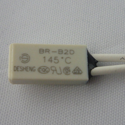 BR-B2D 145℃ AC Thermal Protector For Motor , Bimetal Temperature Thermostat