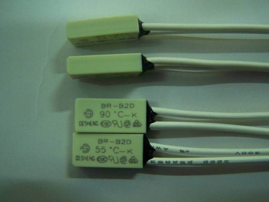 Normally closed and open on temperature increment thermal protector , thermal cut off BR-B2D 85℃