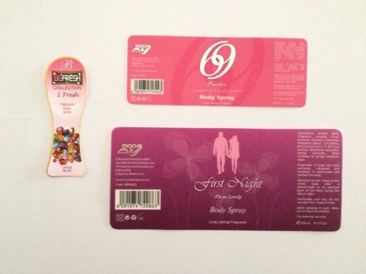 PE Plastic Cosmetic Product Labels / Matte Laminated Labels For Souvenir