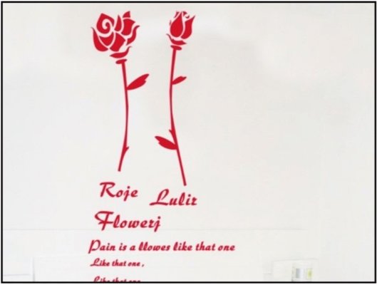 Red Rose Nature Wall Decals Custom Wall Decals For Childrens' Room