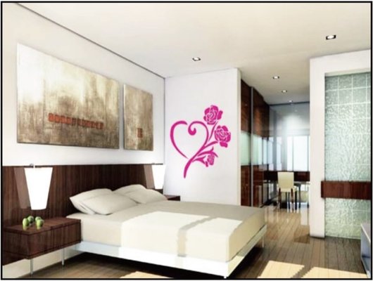 Heart Shape Nature Wall Decals