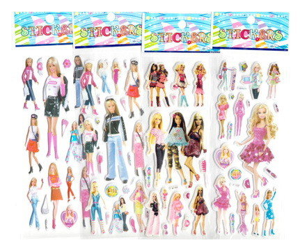 Girls EVA 3D sponge foam custom puffy stickers for scrapbook / windows / wall