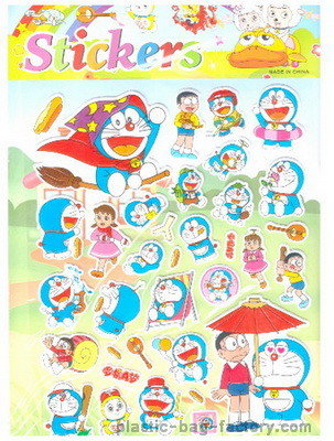 Non-toxic 0.15mm PVC cartoon custom puffy stickers for kids / Children