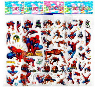 Boy’s favourite cartoon 3D custom puffy stickers decal of cmyk UV printing