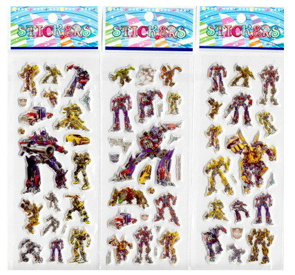 Boy’s favourite cartoon 3D custom puffy stickers decal of cmyk UV printing