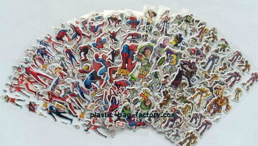 Boy’s favourite cartoon 3D custom puffy stickers decal of cmyk UV printing