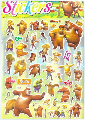 Self-adhesive EVA 3D foam stickers , custom puffy stickers with cartoon bear