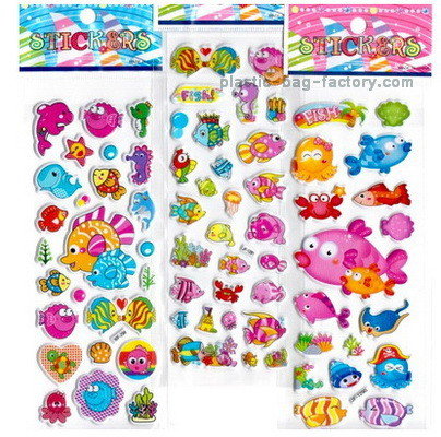 DIY decorative custom puffy stickers , cartoon foam PVC cute puffy stickers
