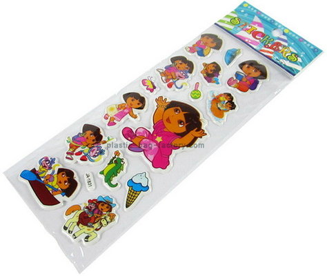 Cartoon foam 0.08–0.3mm PVC / EVA custom puffy stickers can made flower / food shape